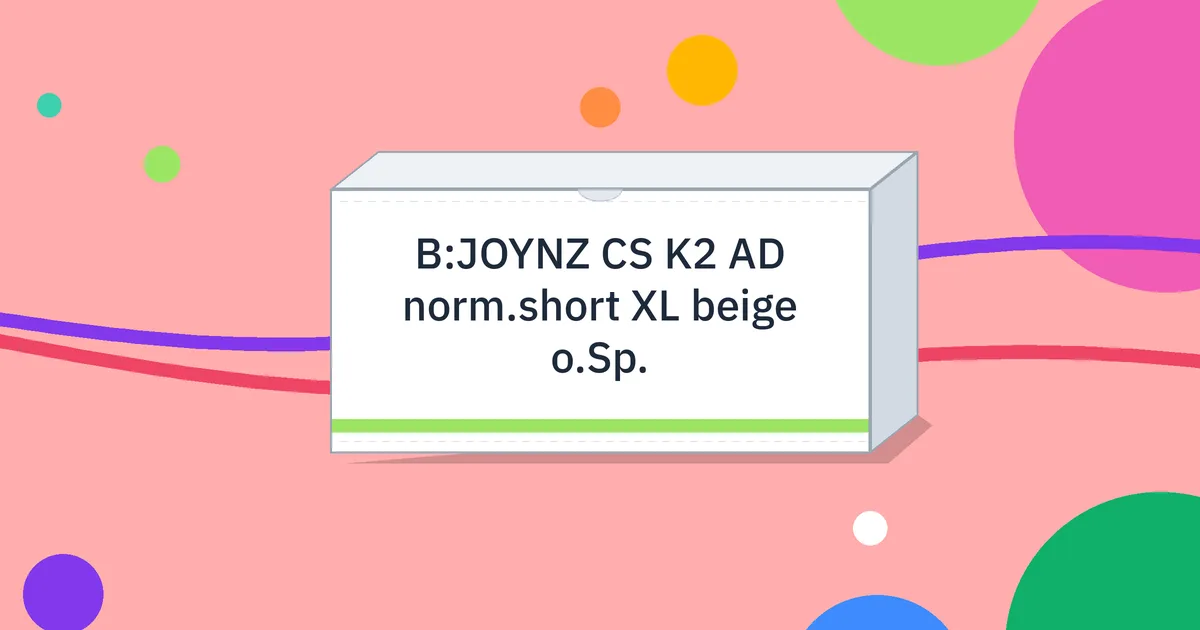 Symbolbild: Packung mit der Aufschrift B:JOYNZ CS K2 AD norm.short XL beige o.Sp. (PZN 20525911) – Verfügbarkeit und Bezug in Apotheken in Frankfurt am Main