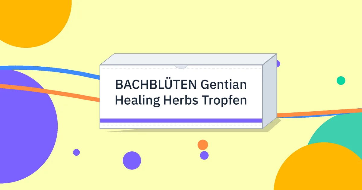 Symbolbild: Packung mit der Aufschrift BACHBLÜTEN Gentian Healing Herbs Tropfen (PZN 07363421) – Verfügbarkeit und Bezug in Apotheken in Frankfurt am Main