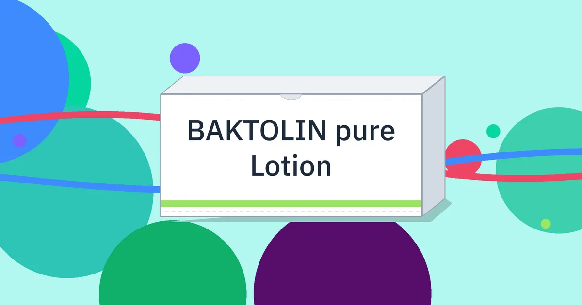 Symbolbild: Packung mit der Aufschrift BAKTOLIN pure Lotion (PZN 08597606) – Verfügbarkeit und Bezug in Apotheken in Frankfurt am Main