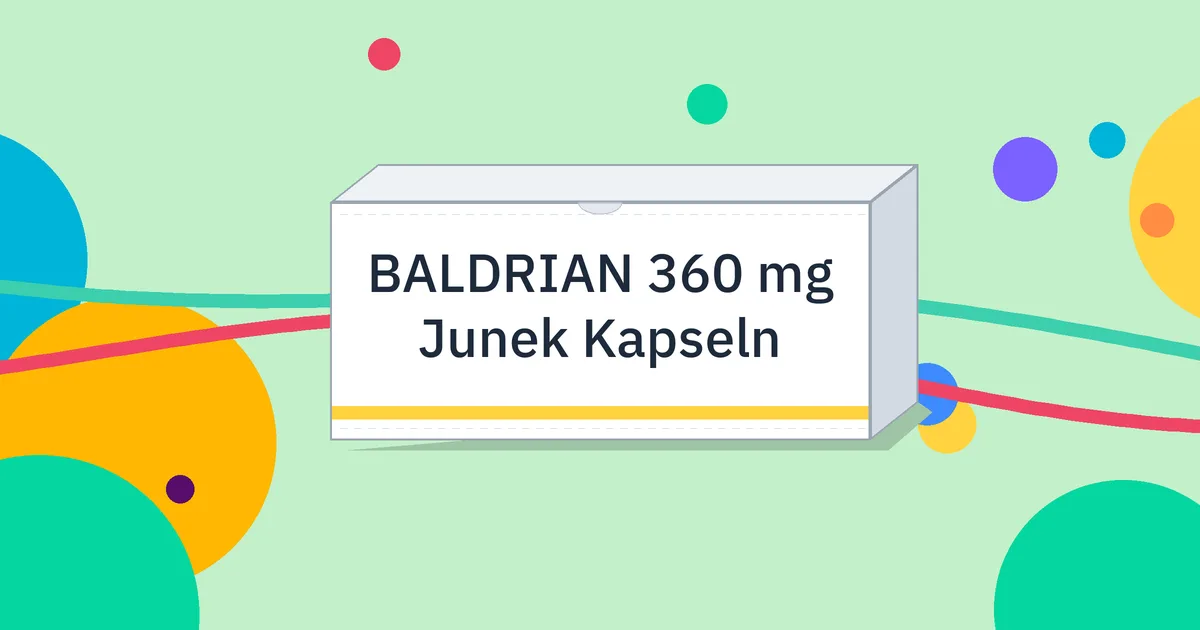 Symbolbild: Packung mit der Aufschrift BALDRIAN 360 mg Junek Kapseln (PZN 10336729) – Verfügbarkeit und Bezug in Apotheken in Frankfurt am Main