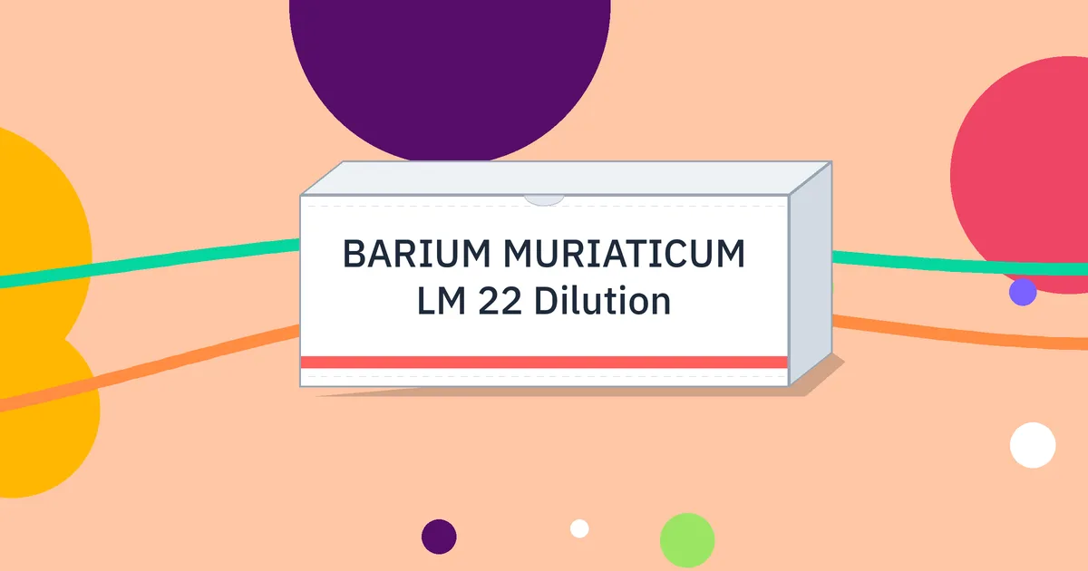 Symbolbild: Packung mit der Aufschrift BARIUM MURIATICUM LM 22 Dilution (PZN 12790409) – Verfügbarkeit und Bezug in Apotheken in Frankfurt am Main