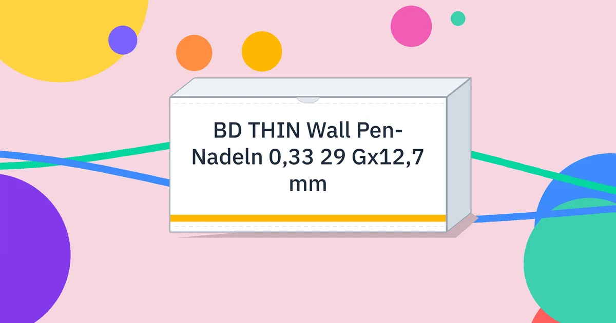 Symbolbild: Packung mit der Aufschrift BD THIN Wall Pen-Nadeln 0,33 29 Gx12,7 mm (PZN 04566879) – Verfügbarkeit und Bezug in Apotheken in Frankfurt am Main