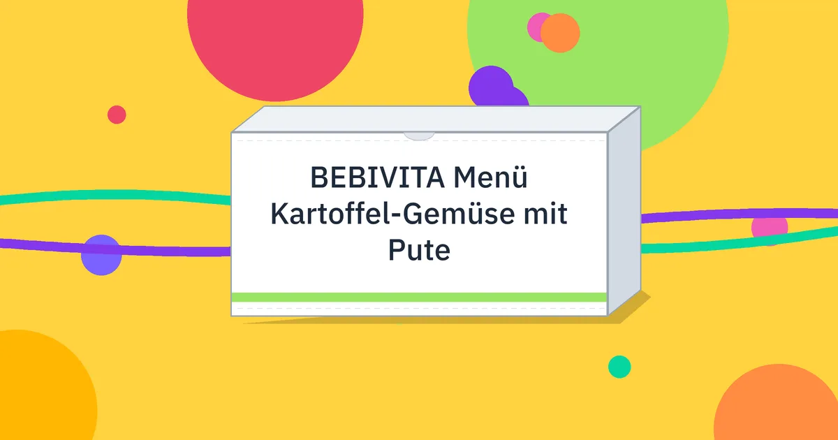 Symbolbild: Packung mit der Aufschrift BEBIVITA Menü Kartoffel-Gemüse mit Pute (PZN 16936057) – Verfügbarkeit und Bezug in Apotheken in Frankfurt am Main