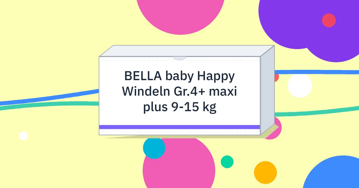 Symbolbild: Packung mit der Aufschrift BELLA baby Happy Windeln Gr.4+ maxi plus 9-15 kg (PZN 19772604) – Verfügbarkeit und Bezug in Apotheken in Frankfurt am Main