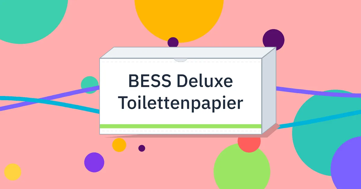 Symbolbild: Packung mit der Aufschrift BESS Deluxe Toilettenpapier (PZN 08796151) – Verfügbarkeit und Bezug in Apotheken in Frankfurt am Main