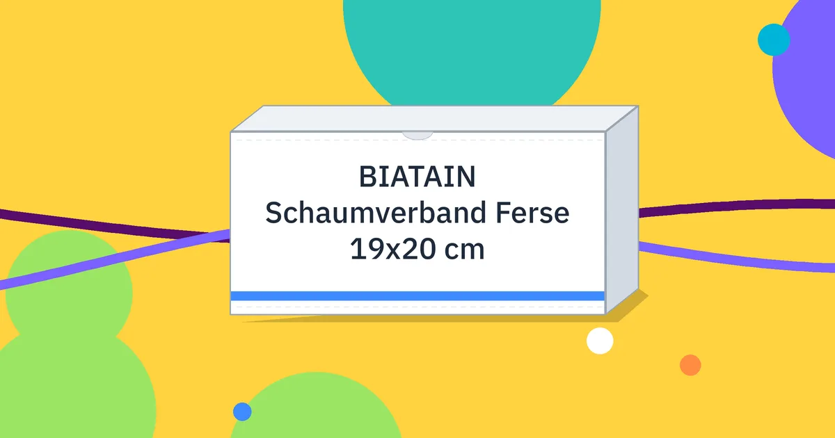 Symbolbild: Packung mit der Aufschrift BIATAIN Schaumverband Ferse 19x20 cm (PZN 17282600) – Verfügbarkeit und Bezug in Apotheken in Frankfurt am Main