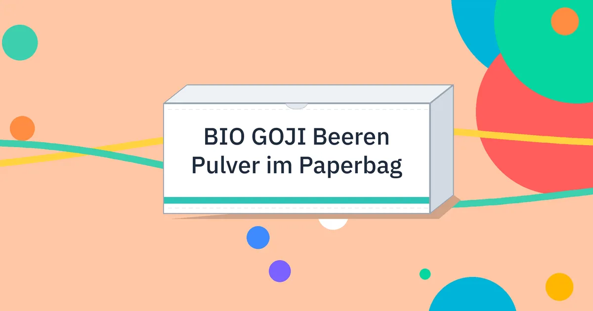 Symbolbild: Packung mit der Aufschrift BIO GOJI Beeren Pulver im Paperbag (PZN 11071227) – Verfügbarkeit und Bezug in Apotheken in Frankfurt am Main