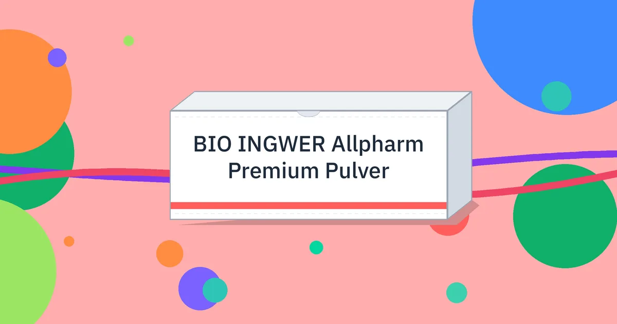 Symbolbild: Packung mit der Aufschrift BIO INGWER Allpharm Premium Pulver (PZN 19512814) – Verfügbarkeit und Bezug in Apotheken in Frankfurt am Main