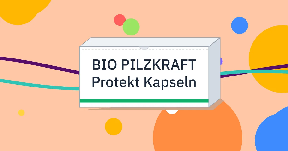Symbolbild: Packung mit der Aufschrift BIO PILZKRAFT Protekt Kapseln (PZN 20386088) – Verfügbarkeit und Bezug in Apotheken in Frankfurt am Main
