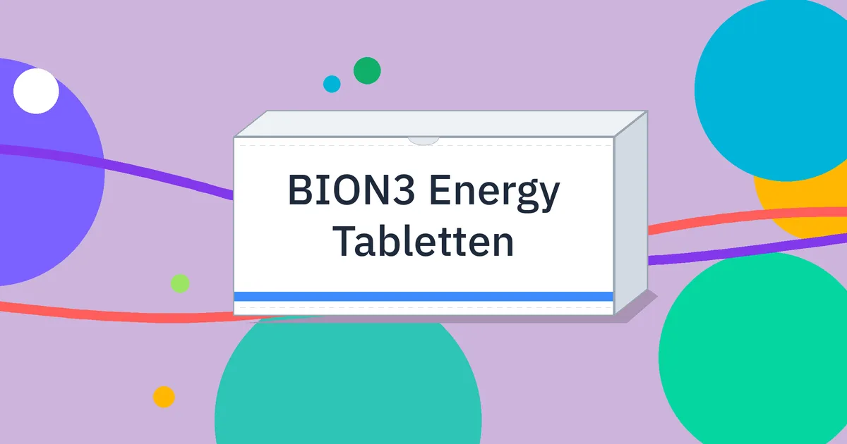 Symbolbild: Packung mit der Aufschrift BION3 Energy Tabletten (PZN 18010743) – Verfügbarkeit und Bezug in Apotheken in Frankfurt am Main