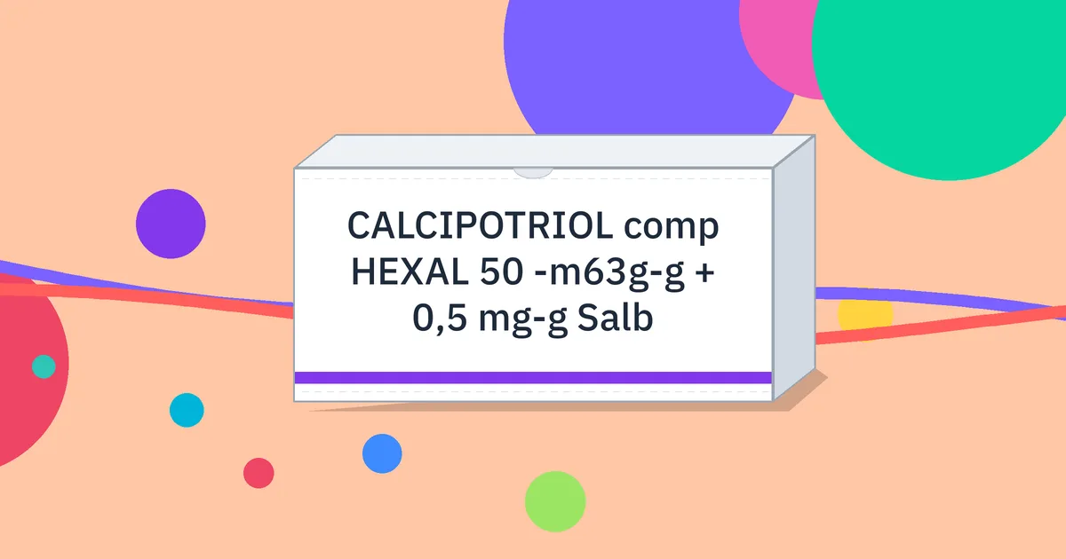 Symbolbild: Packung mit der Aufschrift CALCIPOTRIOL comp HEXAL 50 -m63g-g + 0,5 mg-g Salb (PZN 19359933) – Verfügbarkeit und Bezug in Apotheken in Frankfurt am Main