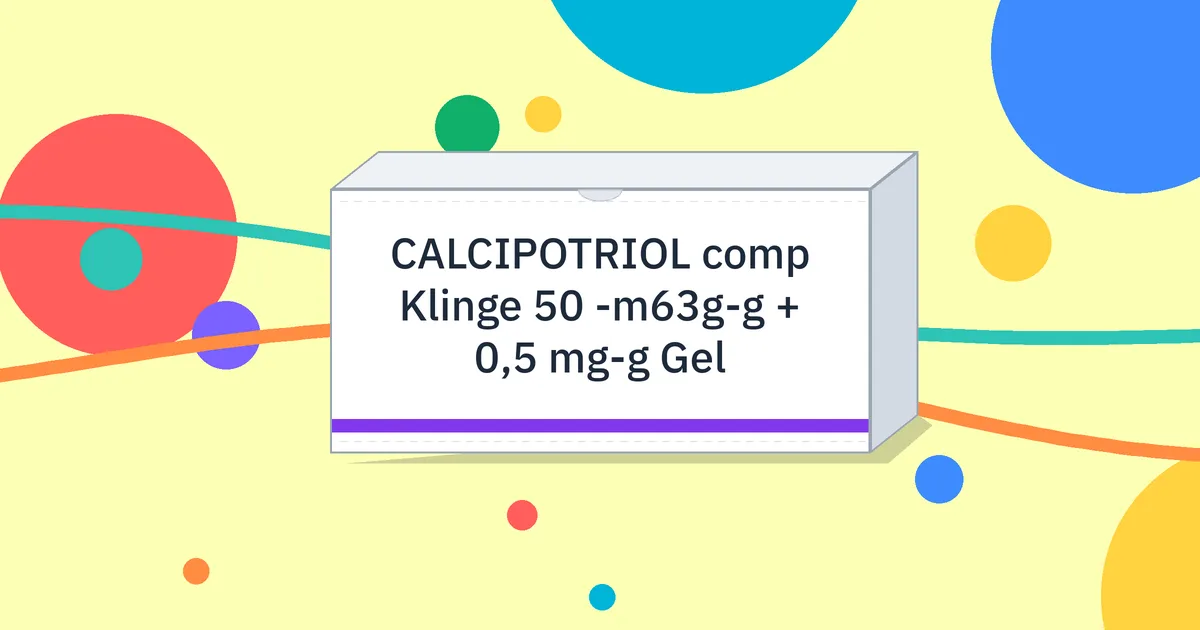 Symbolbild: Packung mit der Aufschrift CALCIPOTRIOL comp Klinge 50 -m63g-g + 0,5 mg-g Gel (PZN 17274055) – Verfügbarkeit und Bezug in Apotheken in Frankfurt am Main