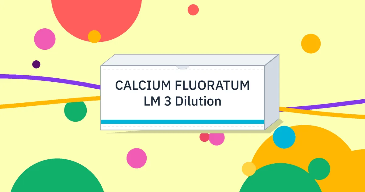 Symbolbild: Packung mit der Aufschrift CALCIUM FLUORATUM LM 3 Dilution (PZN 12804264) – Verfügbarkeit und Bezug in Apotheken in Frankfurt am Main