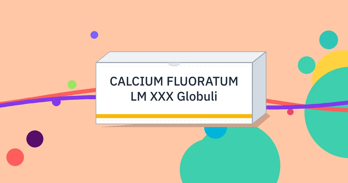 Symbolbild: Packung mit der Aufschrift CALCIUM FLUORATUM LM XXX Globuli (PZN 02677095) – Verfügbarkeit und Bezug in Apotheken in Frankfurt am Main