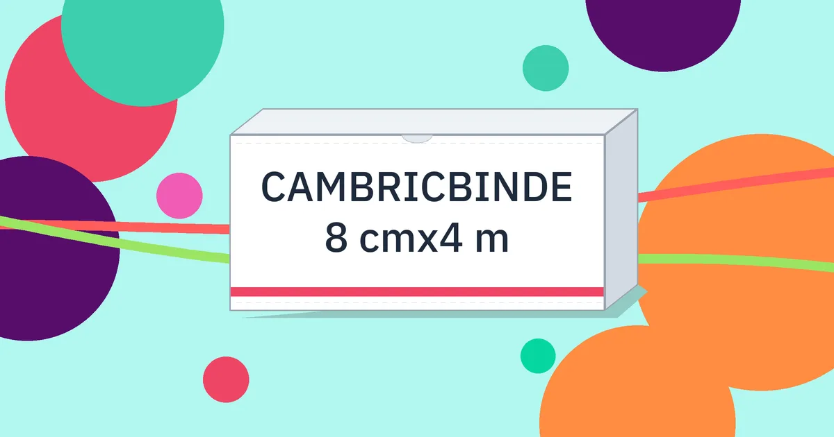 Symbolbild: Packung mit der Aufschrift CAMBRICBINDE 8 cmx4 m (PZN 01720096) – Verfügbarkeit und Bezug in Apotheken in Frankfurt am Main