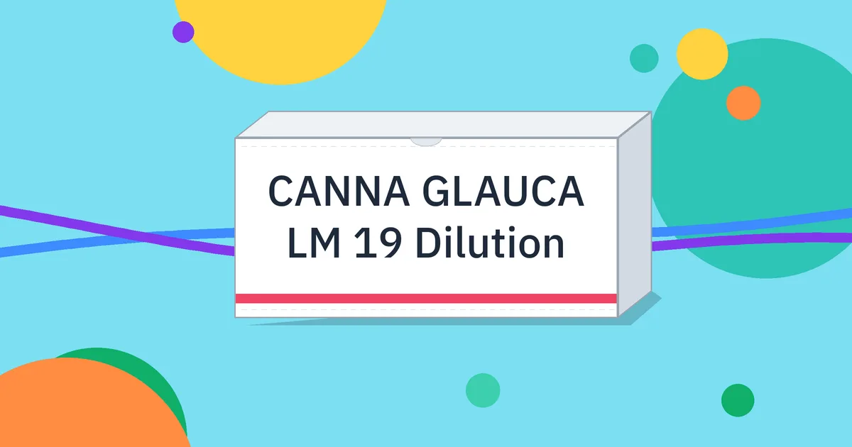 Symbolbild: Packung mit der Aufschrift CANNA GLAUCA LM 19 Dilution (PZN 13413092) – Verfügbarkeit und Bezug in Apotheken in Frankfurt am Main