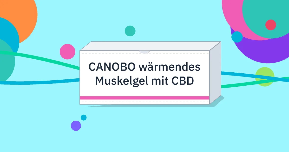 Symbolbild: Packung mit der Aufschrift CANOBO wärmendes Muskelgel mit CBD (PZN 19506481) – Verfügbarkeit und Bezug in Apotheken in Frankfurt am Main