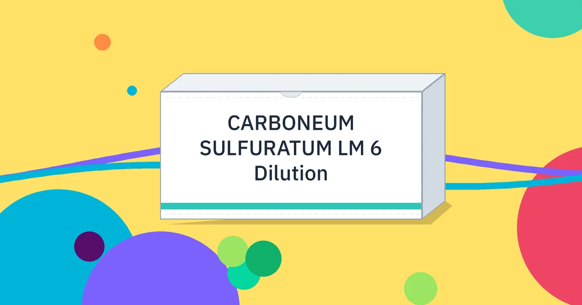 Symbolbild: Packung mit der Aufschrift CARBONEUM SULFURATUM LM 6 Dilution (PZN 07540053) – Verfügbarkeit und Bezug in Apotheken in Frankfurt am Main