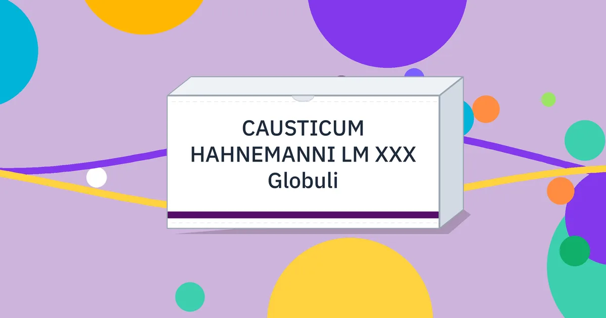 Symbolbild: Packung mit der Aufschrift CAUSTICUM HAHNEMANNI LM XXX Globuli (PZN 02677250) – Verfügbarkeit und Bezug in Apotheken in Frankfurt am Main