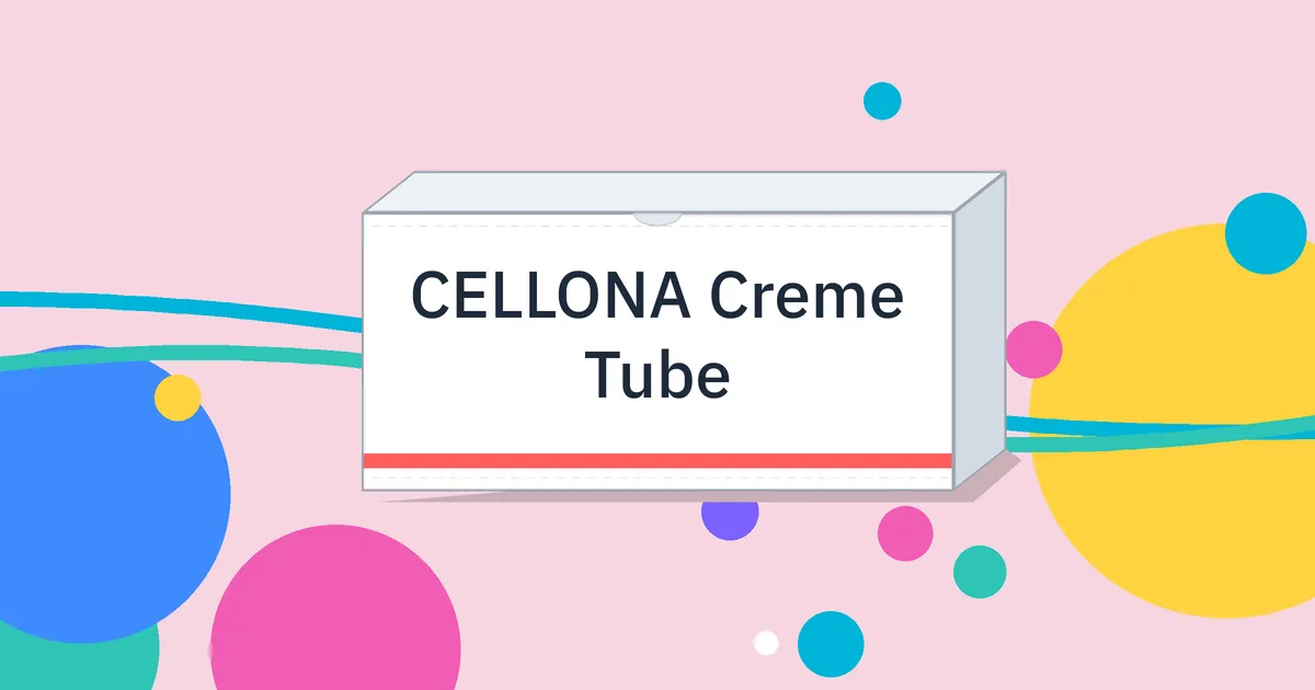 Symbolbild: Packung mit der Aufschrift CELLONA Creme Tube (PZN 02483095) – Verfügbarkeit und Bezug in Apotheken in Frankfurt am Main