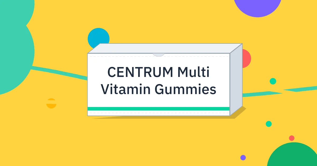 Symbolbild: Packung mit der Aufschrift CENTRUM Multi Vitamin Gummies (PZN 18739875) – Verfügbarkeit und Bezug in Apotheken in Frankfurt am Main