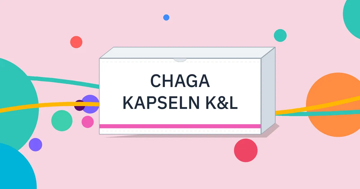 Symbolbild: Packung mit der Aufschrift CHAGA KAPSELN K&L (PZN 16901047) – Verfügbarkeit und Bezug in Apotheken in Frankfurt am Main