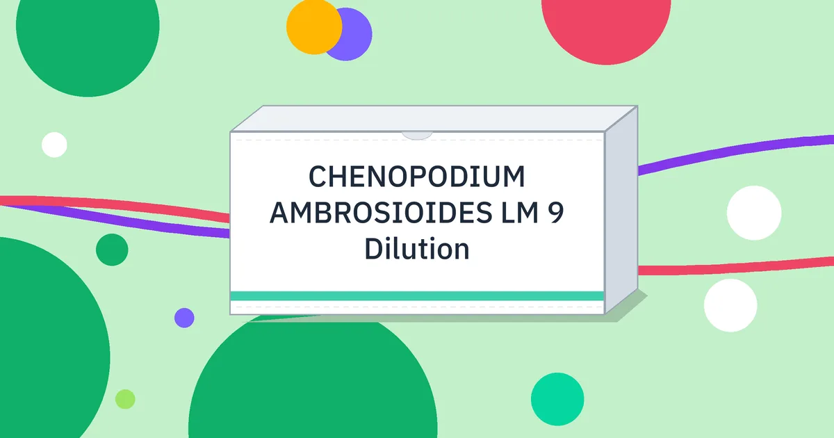 Symbolbild: Packung mit der Aufschrift CHENOPODIUM AMBROSIOIDES LM 9 Dilution (PZN 13440309) – Verfügbarkeit und Bezug in Apotheken in Frankfurt am Main