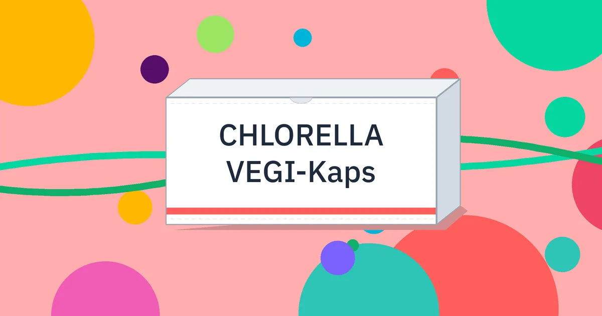 Symbolbild: Packung mit der Aufschrift CHLORELLA VEGI-Kaps (PZN 13863903) – Verfügbarkeit und Bezug in Apotheken in Frankfurt am Main