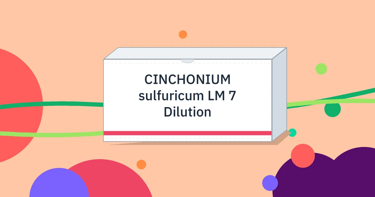 Symbolbild: Packung mit der Aufschrift CINCHONIUM sulfuricum LM 7 Dilution (PZN 13446364) – Verfügbarkeit und Bezug in Apotheken in Frankfurt am Main