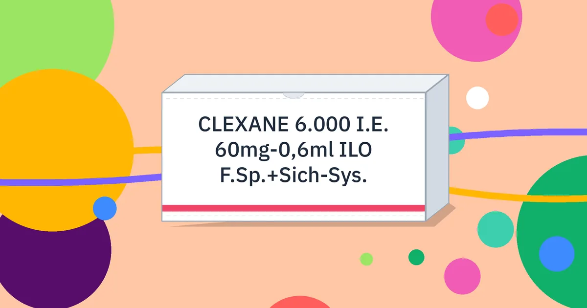 Symbolbild: Packung mit der Aufschrift CLEXANE 6.000 I.E. 60mg-0,6ml ILO F.Sp.+Sich-Sys. (PZN 09326878) – Verfügbarkeit und Bezug in Apotheken in Frankfurt am Main