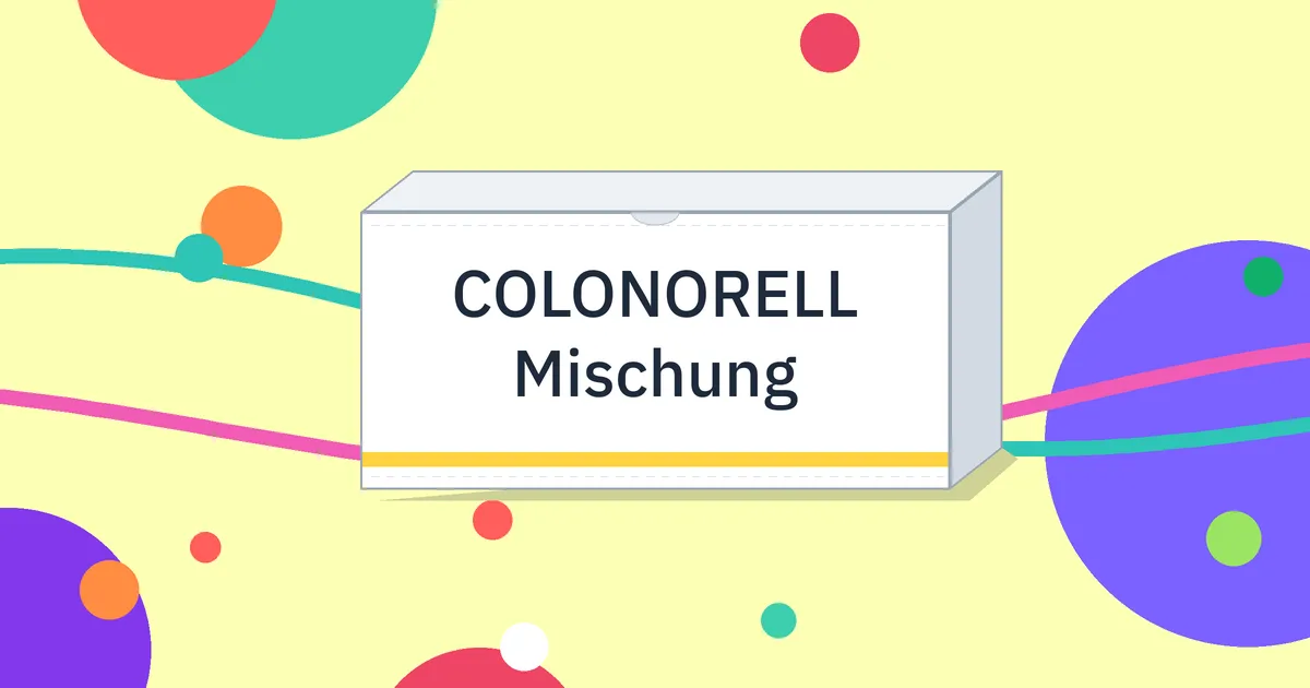 Symbolbild: Packung mit der Aufschrift COLONORELL Mischung (PZN 12450547) – Verfügbarkeit und Bezug in Apotheken in Frankfurt am Main