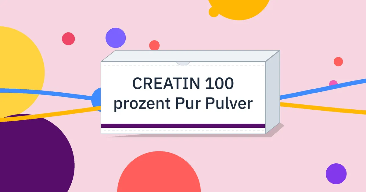 Symbolbild: Packung mit der Aufschrift CREATIN 100 prozent Pur Pulver (PZN 20588923) – Verfügbarkeit und Bezug in Apotheken in Frankfurt am Main