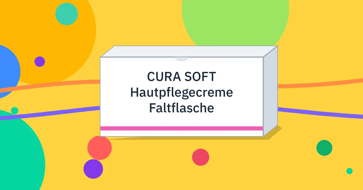 Symbolbild: Packung mit der Aufschrift CURA SOFT Hautpflegecreme Faltflasche (PZN 05961678) – Verfügbarkeit und Bezug in Apotheken in Frankfurt am Main