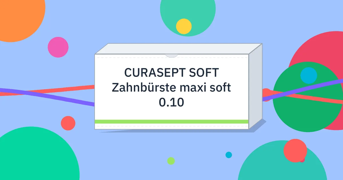 Symbolbild: Packung mit der Aufschrift CURASEPT SOFT Zahnbürste maxi soft 0.10 (PZN 17610079) – Verfügbarkeit und Bezug in Apotheken in Frankfurt am Main