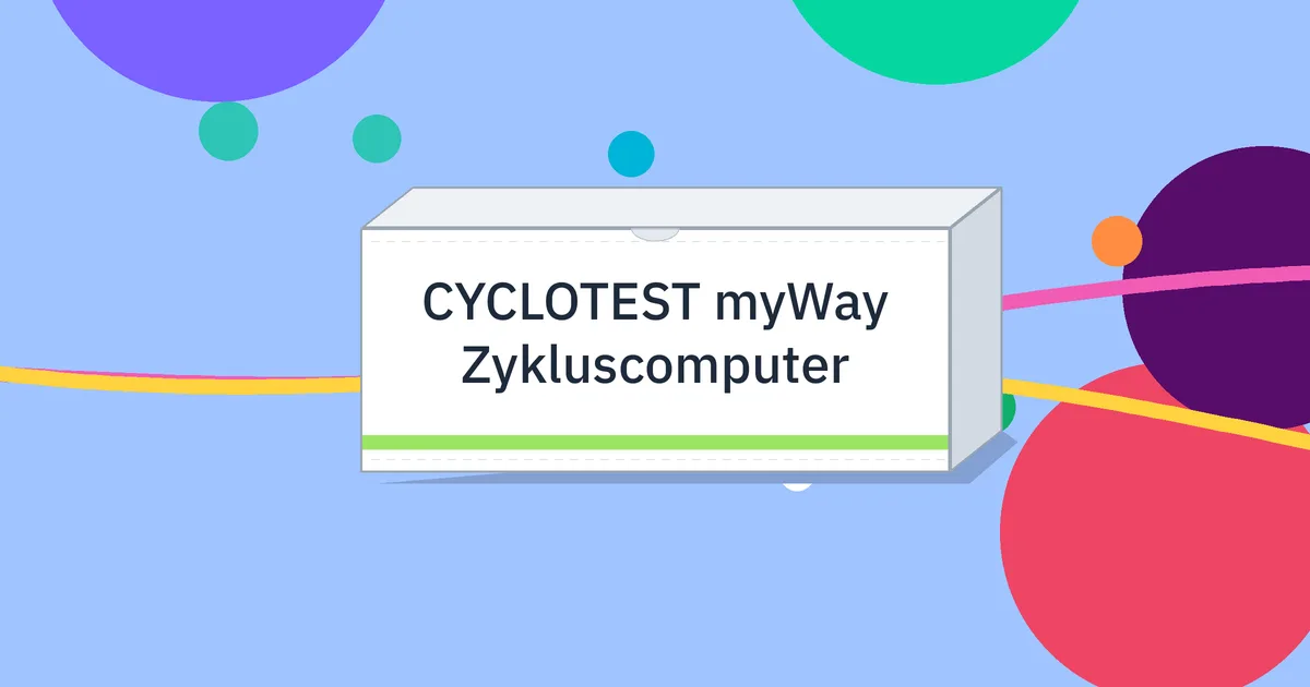 Symbolbild: Packung mit der Aufschrift CYCLOTEST myWay Zykluscomputer (PZN 01221967) – Verfügbarkeit und Bezug in Apotheken in Frankfurt am Main