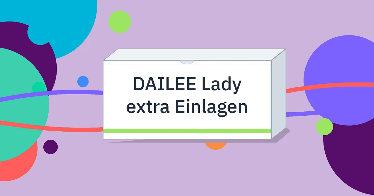 Symbolbild: Packung mit der Aufschrift DAILEE Lady extra Einlagen (PZN 16199587) – Verfügbarkeit und Bezug in Apotheken in Frankfurt am Main