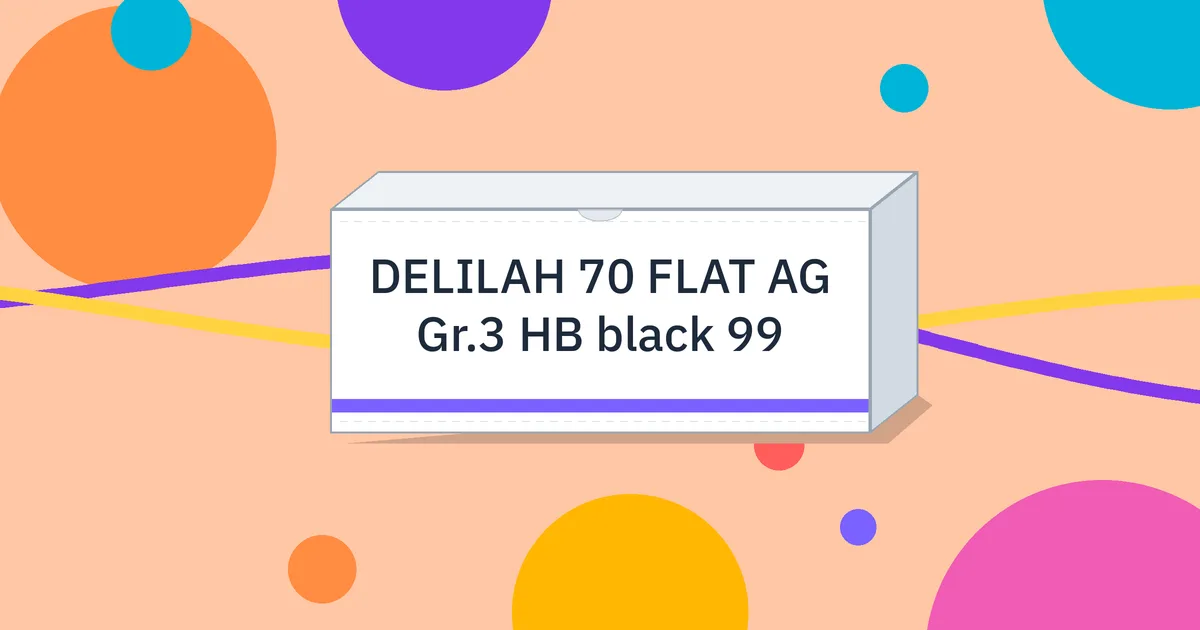 Symbolbild: Packung mit der Aufschrift DELILAH 70 FLAT AG Gr.3 HB black 99 (PZN 13847927) – Verfügbarkeit und Bezug in Apotheken in Frankfurt am Main