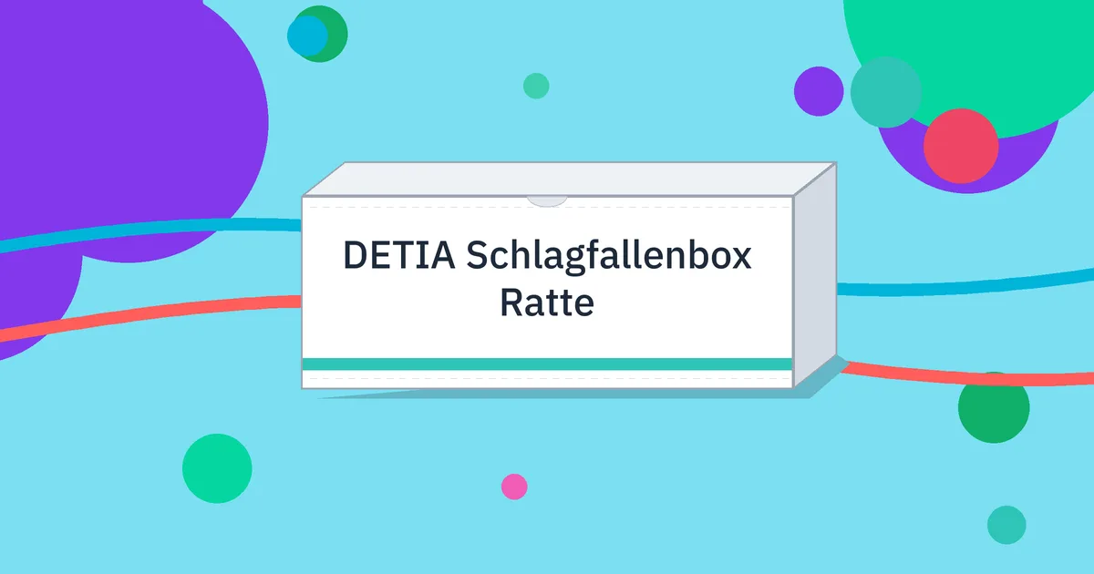 Symbolbild: Packung mit der Aufschrift DETIA Schlagfallenbox Ratte (PZN 17918297) – Verfügbarkeit und Bezug in Apotheken in Frankfurt am Main