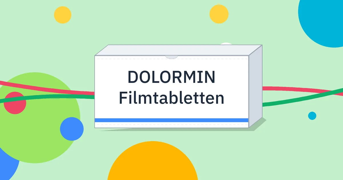 Symbolbild: Packung mit der Aufschrift DOLORMIN Filmtabletten (PZN 04590211) – Verfügbarkeit und Bezug in Apotheken in Frankfurt am Main