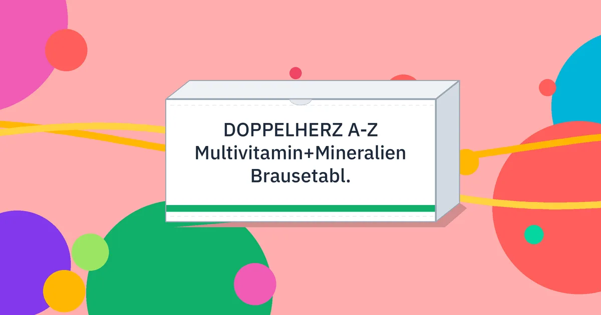 Symbolbild: Packung mit der Aufschrift DOPPELHERZ A-Z Multivitamin+Mineralien Brausetabl. (PZN 19068911) – Verfügbarkeit und Bezug in Apotheken in Frankfurt am Main