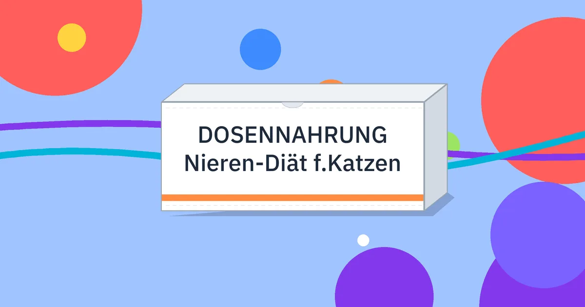 Symbolbild: Packung mit der Aufschrift DOSENNAHRUNG Nieren-Diät f.Katzen (PZN 05742261) – Verfügbarkeit und Bezug in Apotheken in Frankfurt am Main
