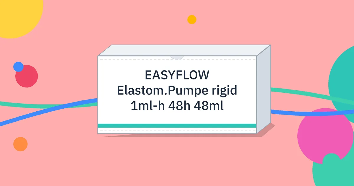 Symbolbild: Packung mit der Aufschrift EASYFLOW Elastom.Pumpe rigid 1ml-h 48h 48ml (PZN 19262375) – Verfügbarkeit und Bezug in Apotheken in Frankfurt am Main
