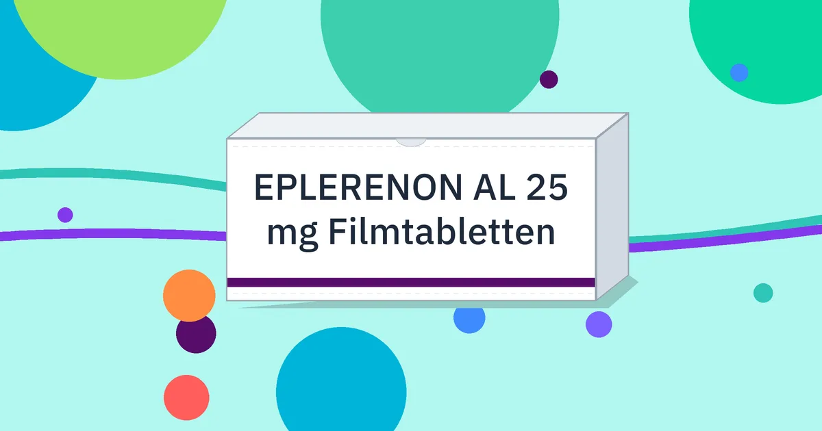 Symbolbild: Packung mit der Aufschrift EPLERENON AL 25 mg Filmtabletten (PZN 18122407) – Verfügbarkeit und Bezug in Apotheken in Frankfurt am Main
