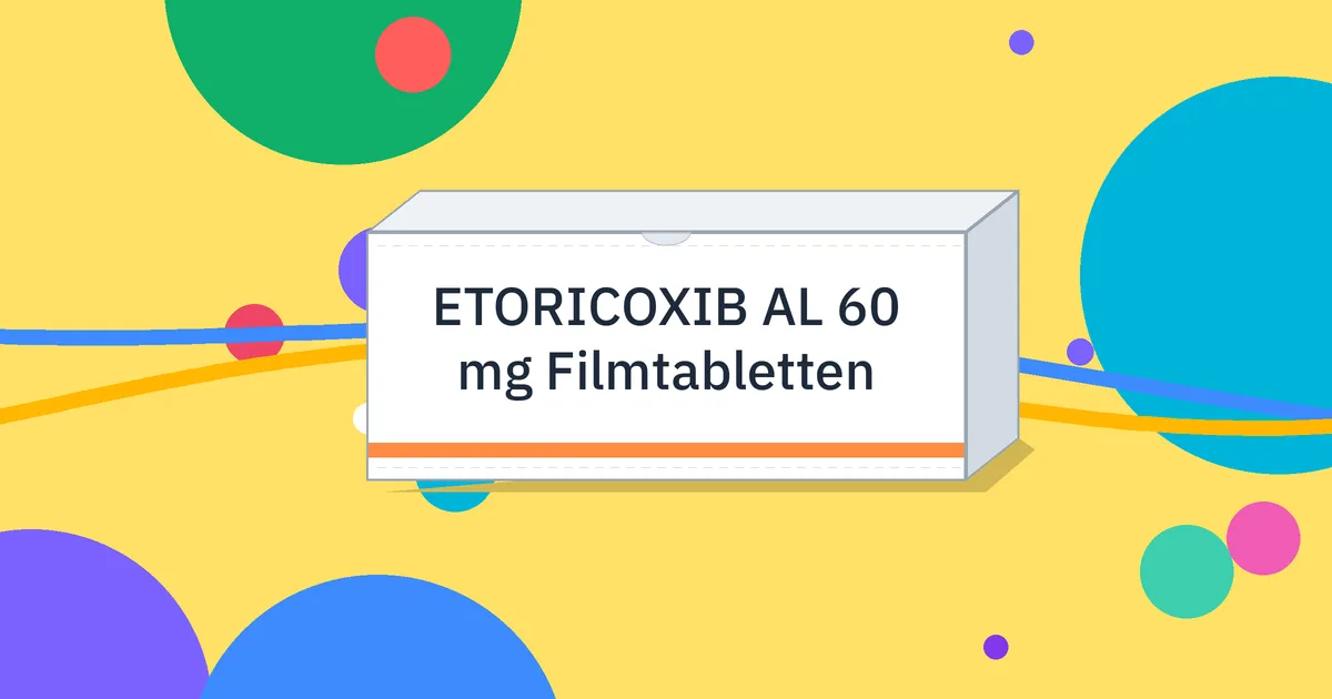 Symbolbild: Packung mit der Aufschrift ETORICOXIB AL 60 mg Filmtabletten (PZN 12464437) – Verfügbarkeit und Bezug in Apotheken in Frankfurt am Main