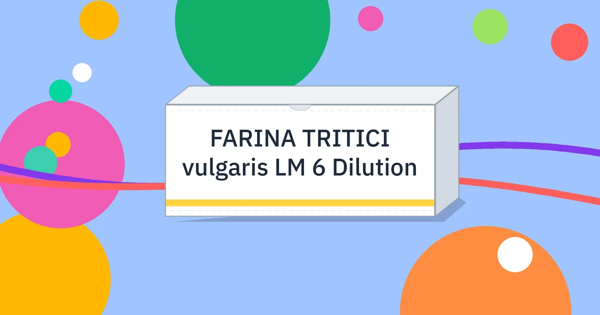 Symbolbild: Packung mit der Aufschrift FARINA TRITICI vulgaris LM 6 Dilution (PZN 13487794) – Verfügbarkeit und Bezug in Apotheken in Frankfurt am Main