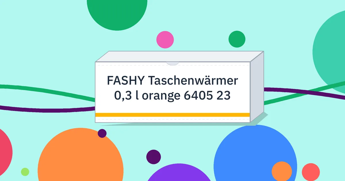 Symbolbild: Packung mit der Aufschrift FASHY Taschenwärmer 0,3 l orange 6405 23 (PZN 17246283) – Verfügbarkeit und Bezug in Apotheken in Frankfurt am Main