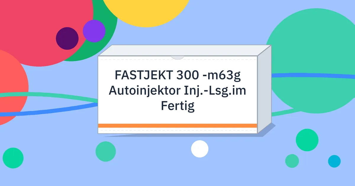 Symbolbild: Packung mit der Aufschrift FASTJEKT 300 -m63g Autoinjektor Inj.-Lsg.im Fertig (PZN 17978891) – Verfügbarkeit und Bezug in Apotheken in Frankfurt am Main