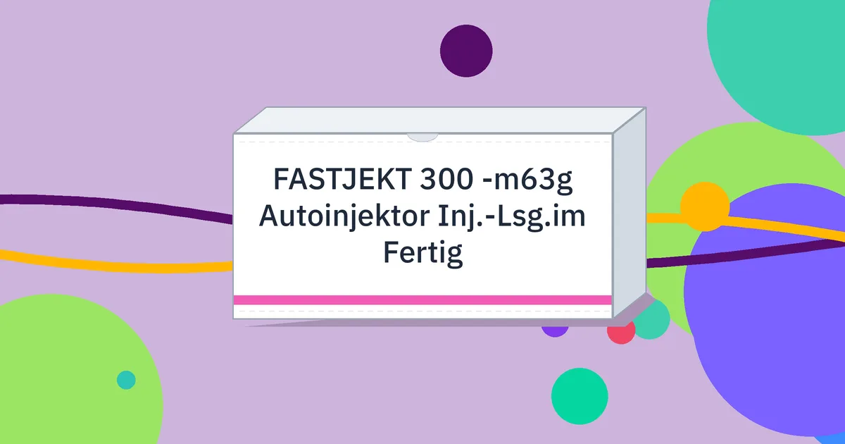 Symbolbild: Packung mit der Aufschrift FASTJEKT 300 -m63g Autoinjektor Inj.-Lsg.im Fertig (PZN 03680917) – Verfügbarkeit und Bezug in Apotheken in Frankfurt am Main