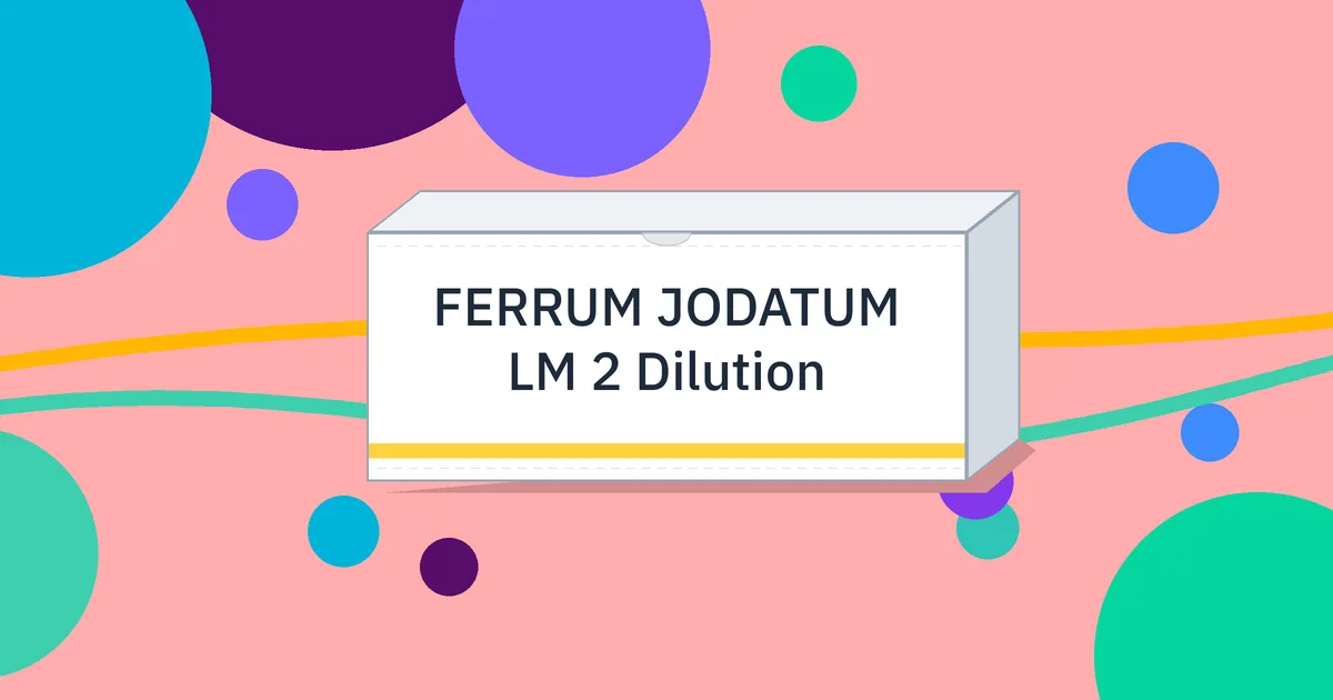 Symbolbild: Packung mit der Aufschrift FERRUM JODATUM LM 2 Dilution (PZN 12848787) – Verfügbarkeit und Bezug in Apotheken in Frankfurt am Main