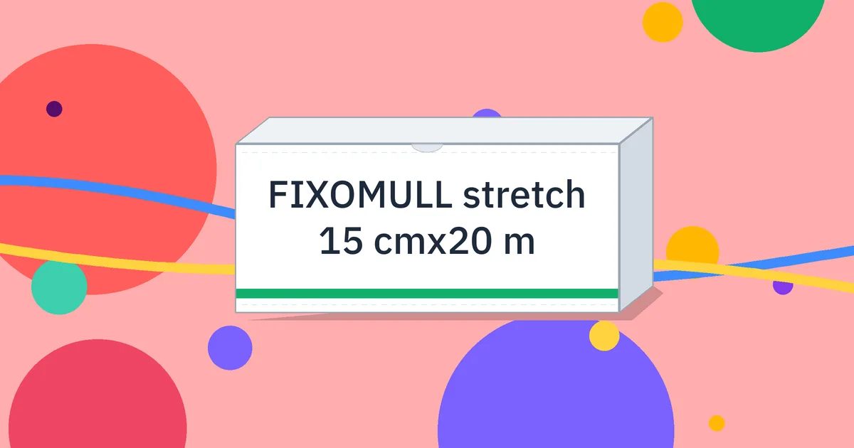 Symbolbild: Packung mit der Aufschrift FIXOMULL stretch 15 cmx20 m (PZN 12526776) – Verfügbarkeit und Bezug in Apotheken in Frankfurt am Main